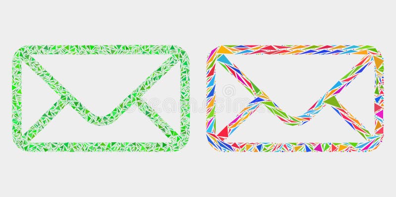 Vector Envelope Mosaic Icon of Triangle Elements Stock Vector ...