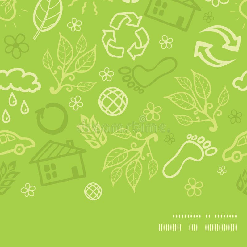 Vector Environmental Horizontal Frame Seamless Stock Vector ...