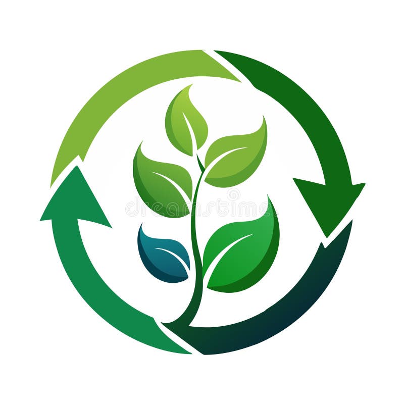Vector of Environmental Themed Logo with a Circle Shape and Plant Seeds ...