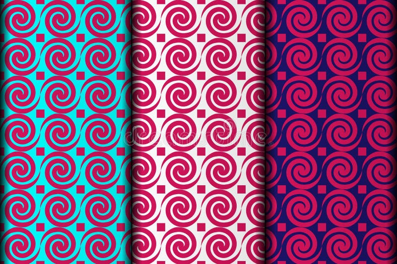 Spiral Vector Eps Seamless Pattern Design. Stock Illustration - Illustration of lilac, expensive ...