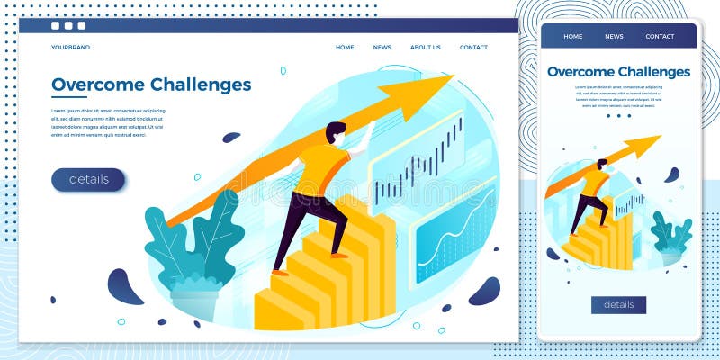 Overcome challenges stock illustration. Illustration of incentive ...