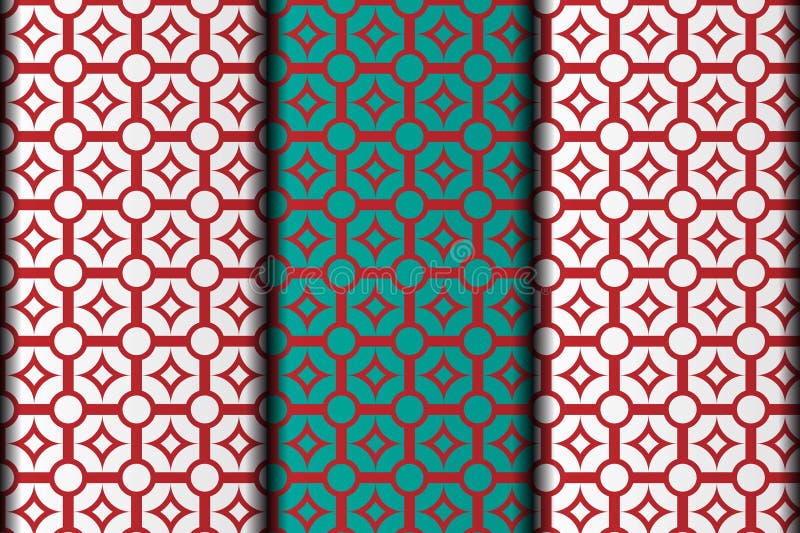 Red Circle Style Vector Pattern Design. Stock Illustration ...