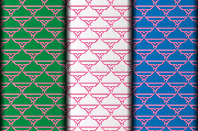 Pink Geometric Pattern Design Template. Stock Illustration ...