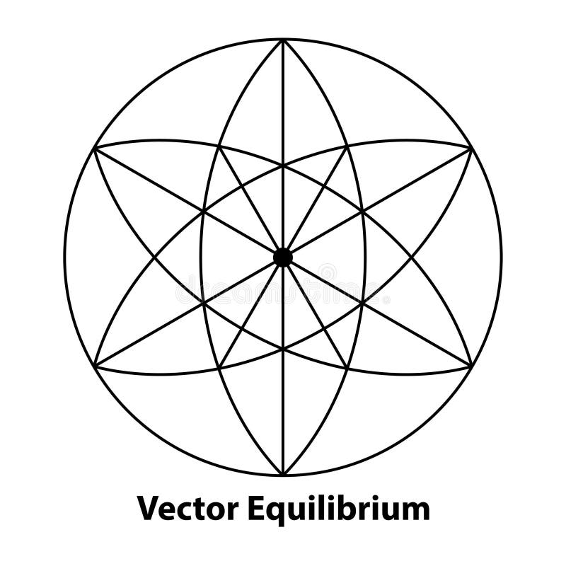 Vector Equilibrium Circle Geometric Shape. Vector Outline Stock Vector ...