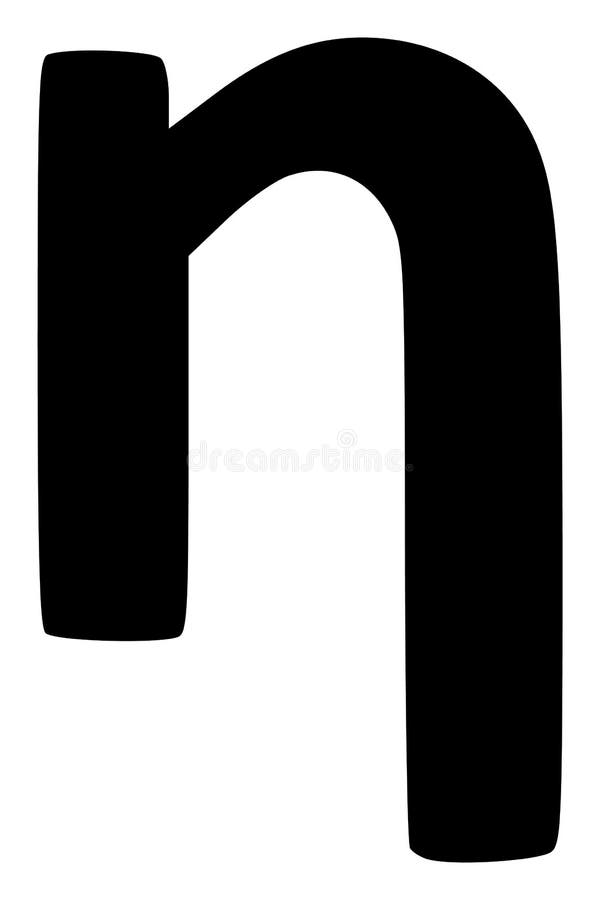 Vector Eta Greek Lowercase Symbol Flat Icon Image Stock Vector ...