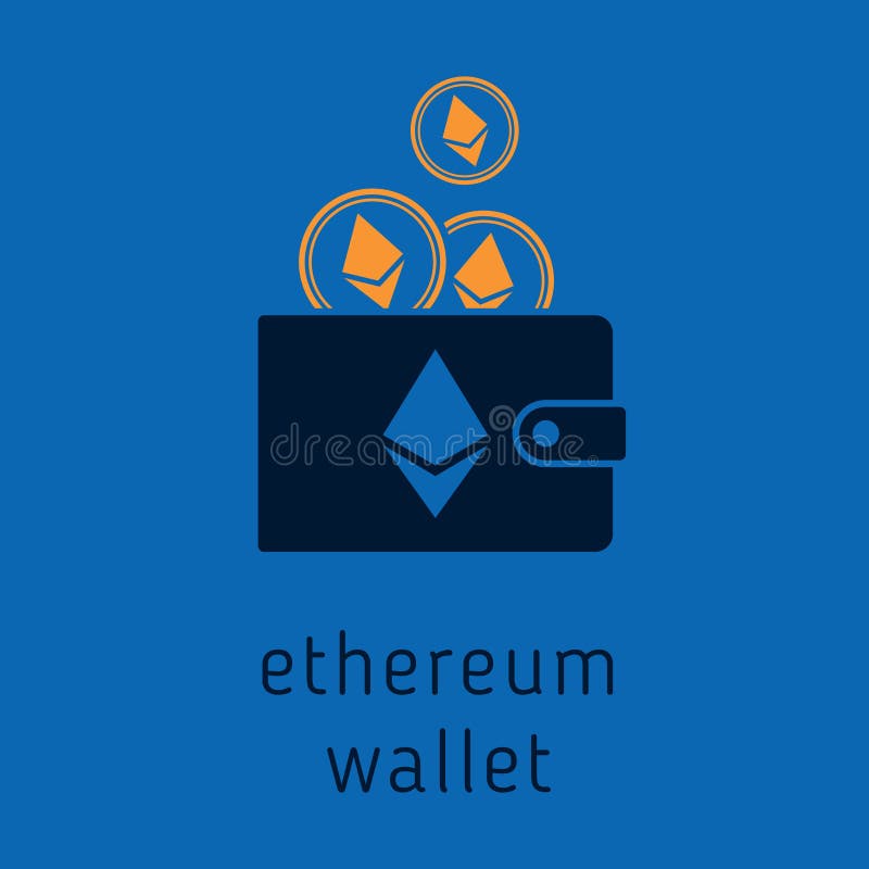 Vector Ethereum Wallet with Coins Editorial Stock Image - Illustration ...