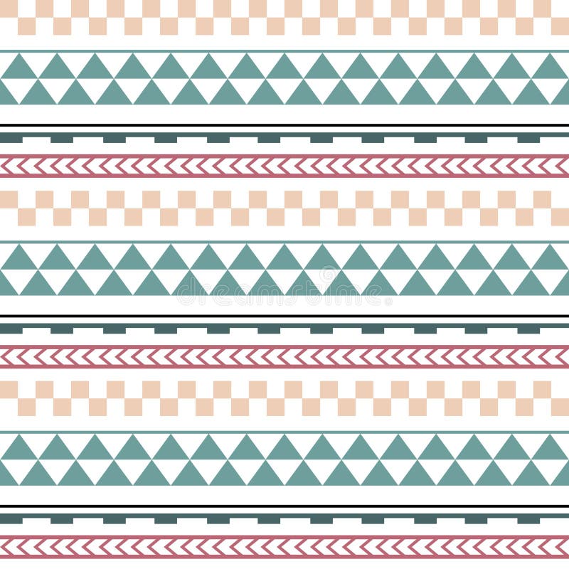 Vector Ethnic Boho Seamless Pattern in Maori Style. Geometric Border ...