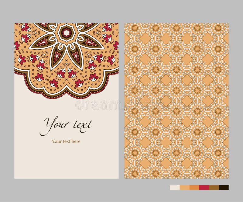 Set Template of Ethnic Corporate Identity Elements Invitation for ...
