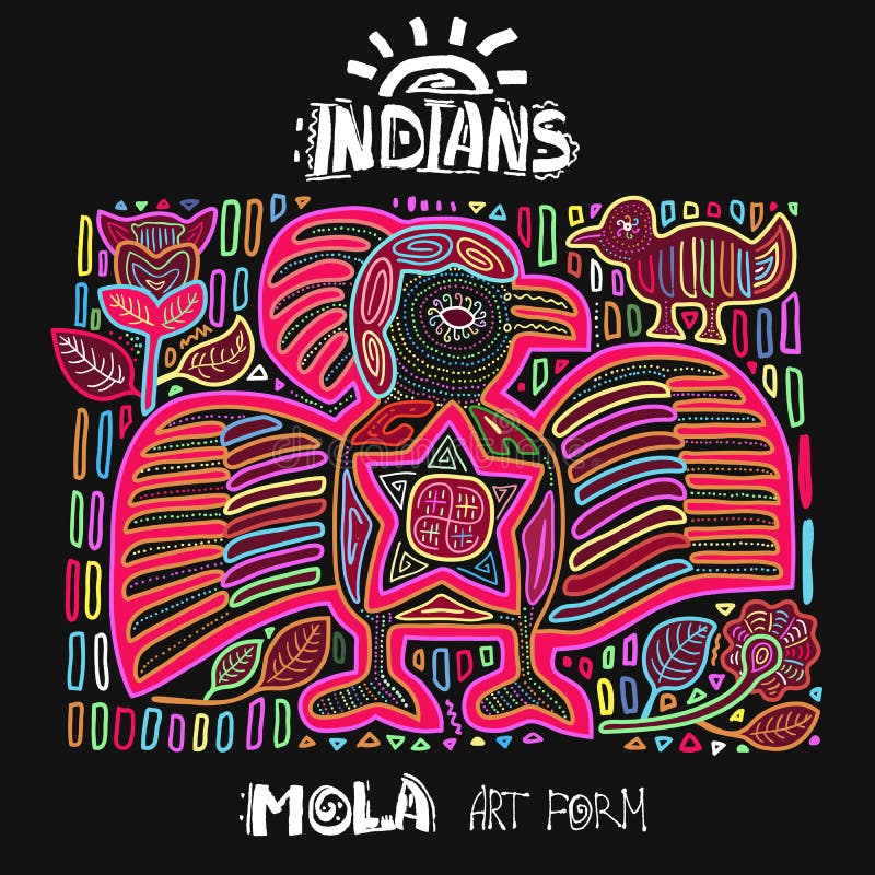 Vector Ethnic Design Element. Indians. MOLA Art Form Stock Vector ...