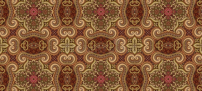 Vector Ethnic Ornamental Color Seamless Pattern Stripe Stock Vector ...