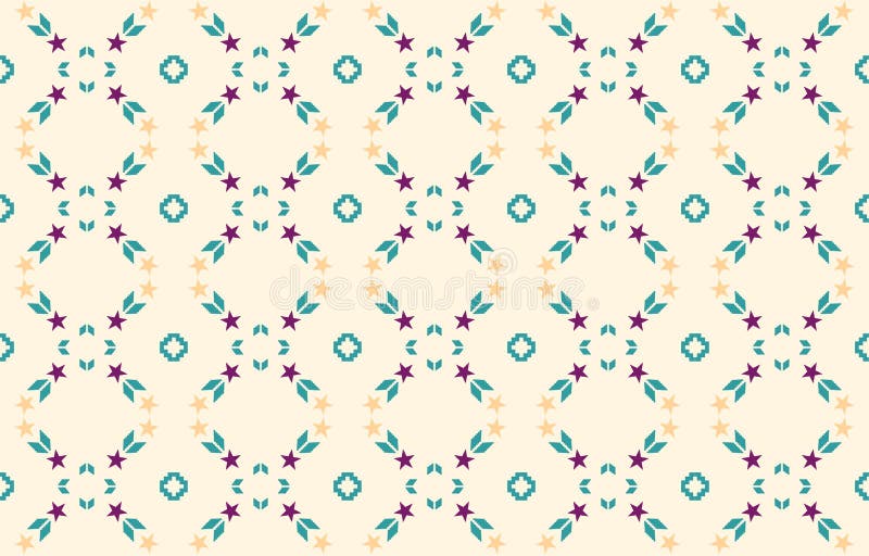 Vector Ethnic Seamless Pattern Geometric Elements. Pattern Fabric with ...