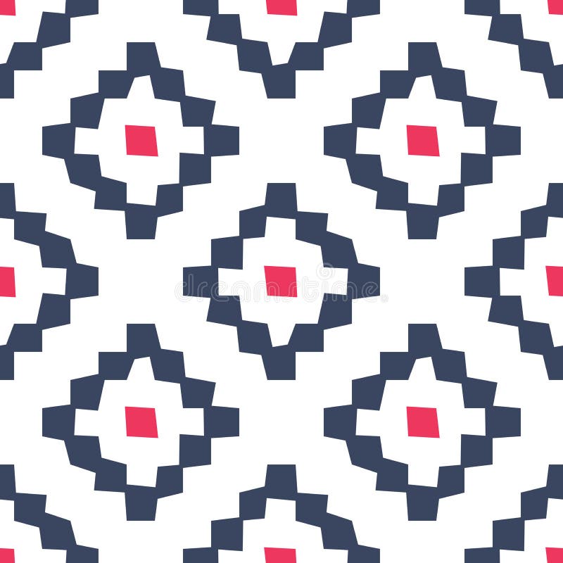Ethnic Simple Seamless Pattern With Leaflet Stock Vector Illustration