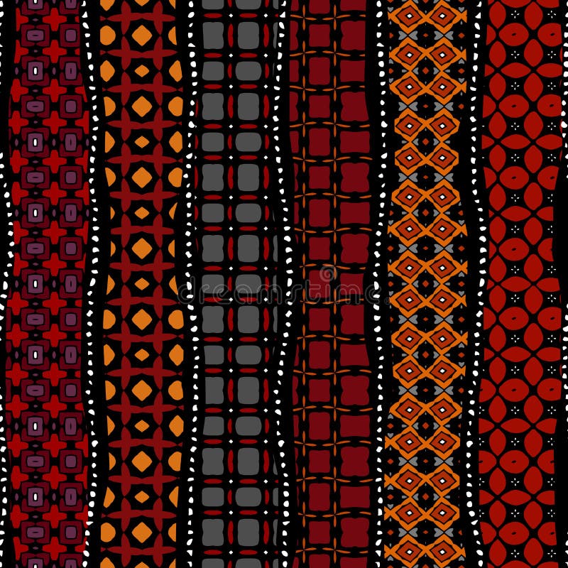Vector Ethnic Tribal Pattern. Seamless Art Image. Stock Illustration ...
