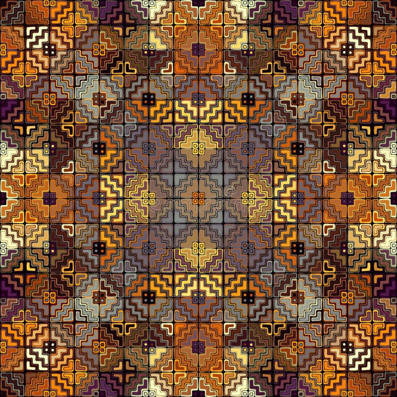 Vector Ethnic Tribal Pattern. Seamless Art Image. Stock Illustration ...