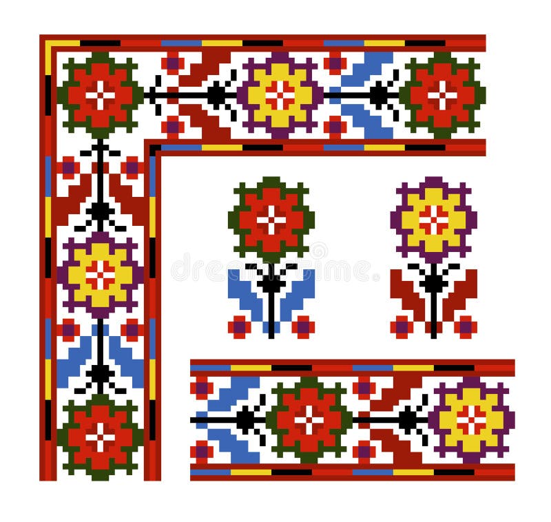 Vector Ethnic Ukrainian Pattern Stock Vector - Illustration of cross ...