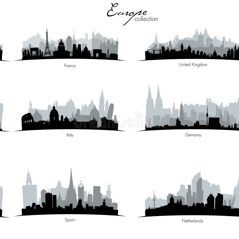 Countries Silhouettes Stock Illustrations – 512 Countries Silhouettes ...
