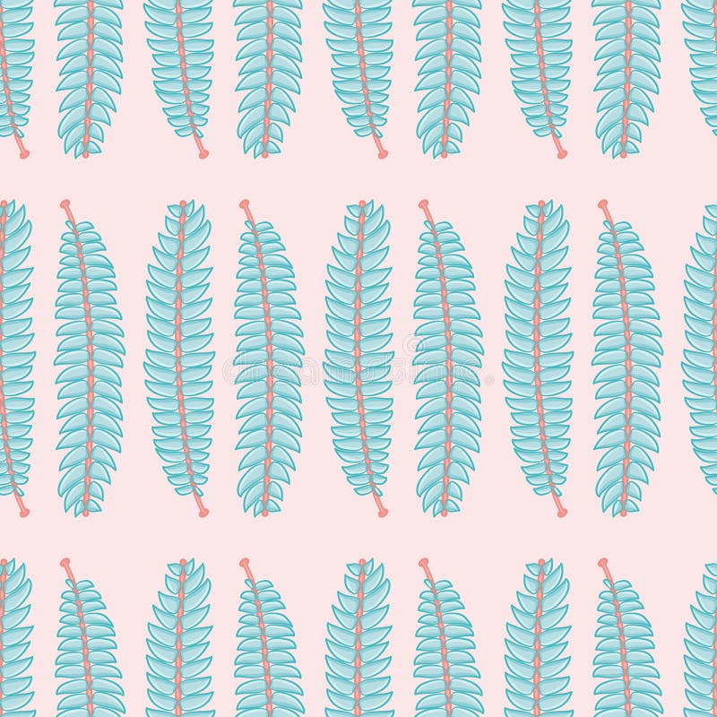 Vector Even Pinnated Foliage Repeating Pattern Stock Vector ...