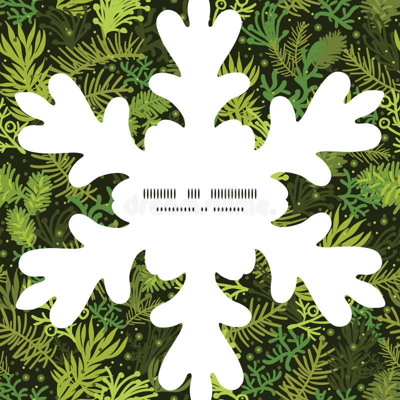 Snowflake Textured Christmas Trees Seamless Stock Vector - Illustration ...