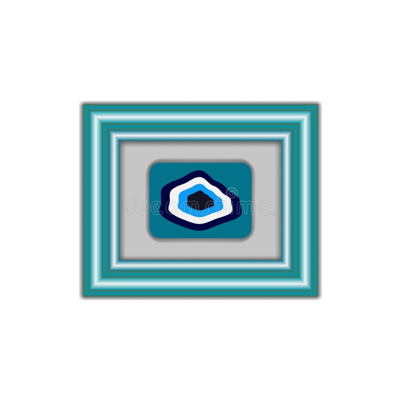 Vector Evil Eye Photo Frame on White Background. Stock Vector ...