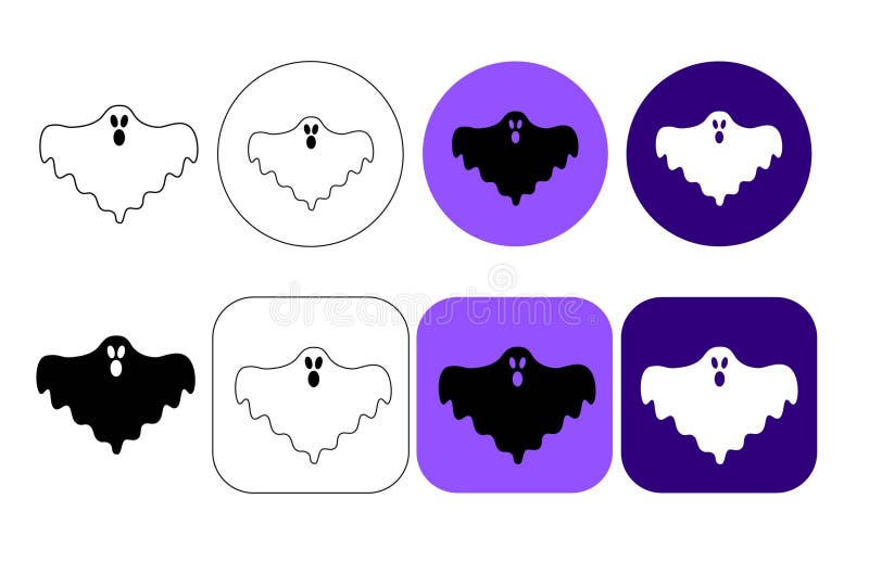 Vector Evil Ghost in Cartoon Style. Halloween Element. Fear ...