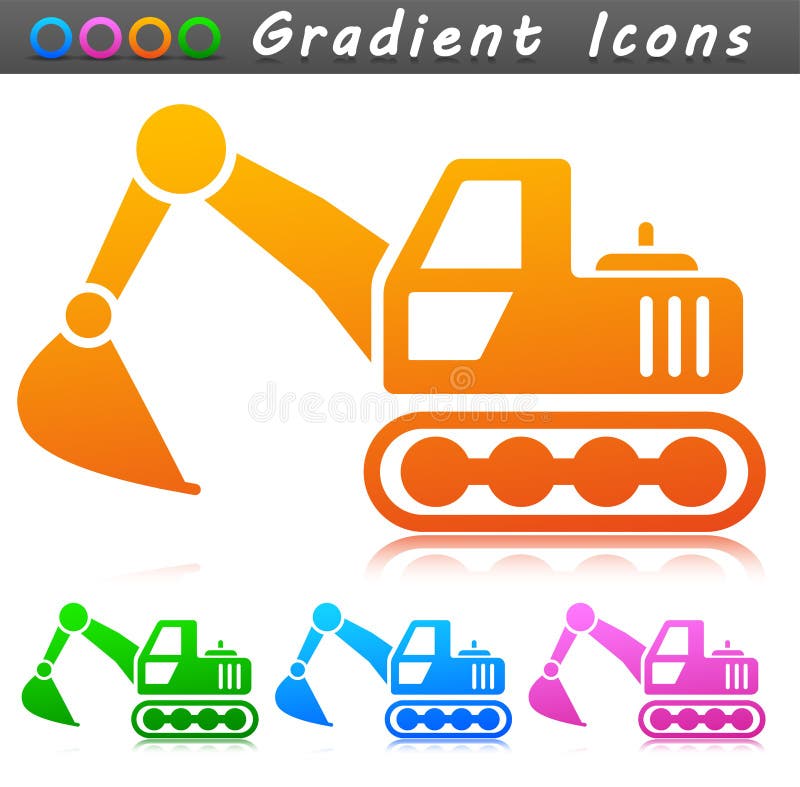 Excavator symbol stock vector. Illustration of excavations - 58410825