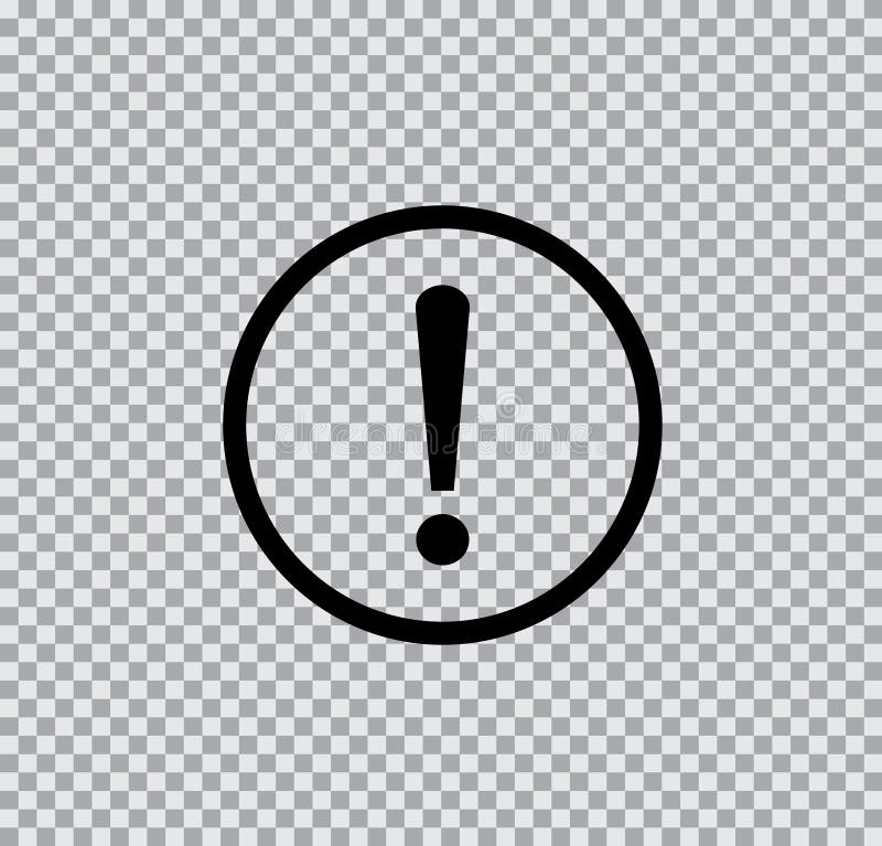 Vector Exclamation Icon Black on Transparent Background Stock ...