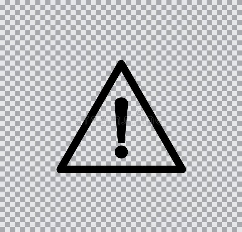 Vector Exclamation Icon Black on Transparent Background Stock ...