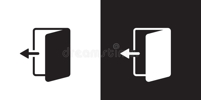 Vector Exit Icon Symbols. Back Icon Symbols Stock Vector - Illustration ...