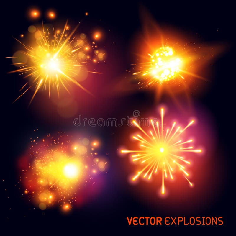 Vector Explosions stock vector. Illustration of explosion - 42793174