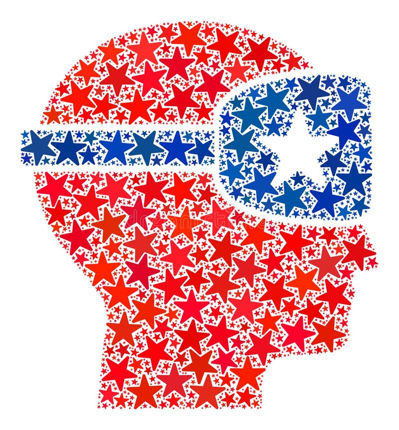 Vector Extended Reality Composition of Stars in American Democratic ...