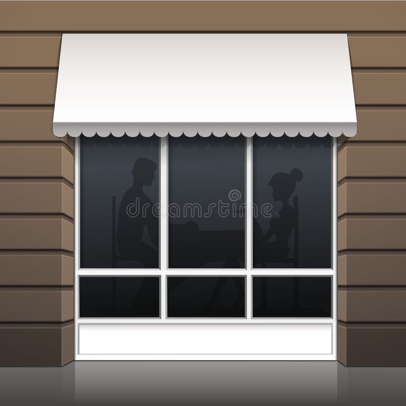 Vector Exterior of Restaurant Cafe Front Stock Vector - Illustration of ...