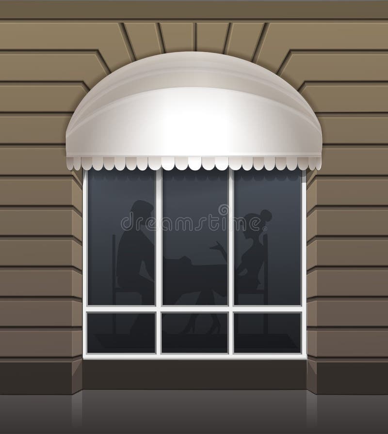 Vector Exterior of Restaurant Cafe Front Stock Vector - Illustration of ...