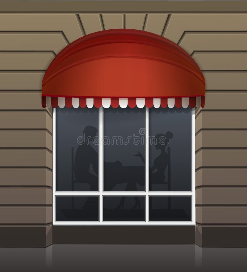 Vector Exterior of Restaurant Cafe Shop Front Stock Vector ...