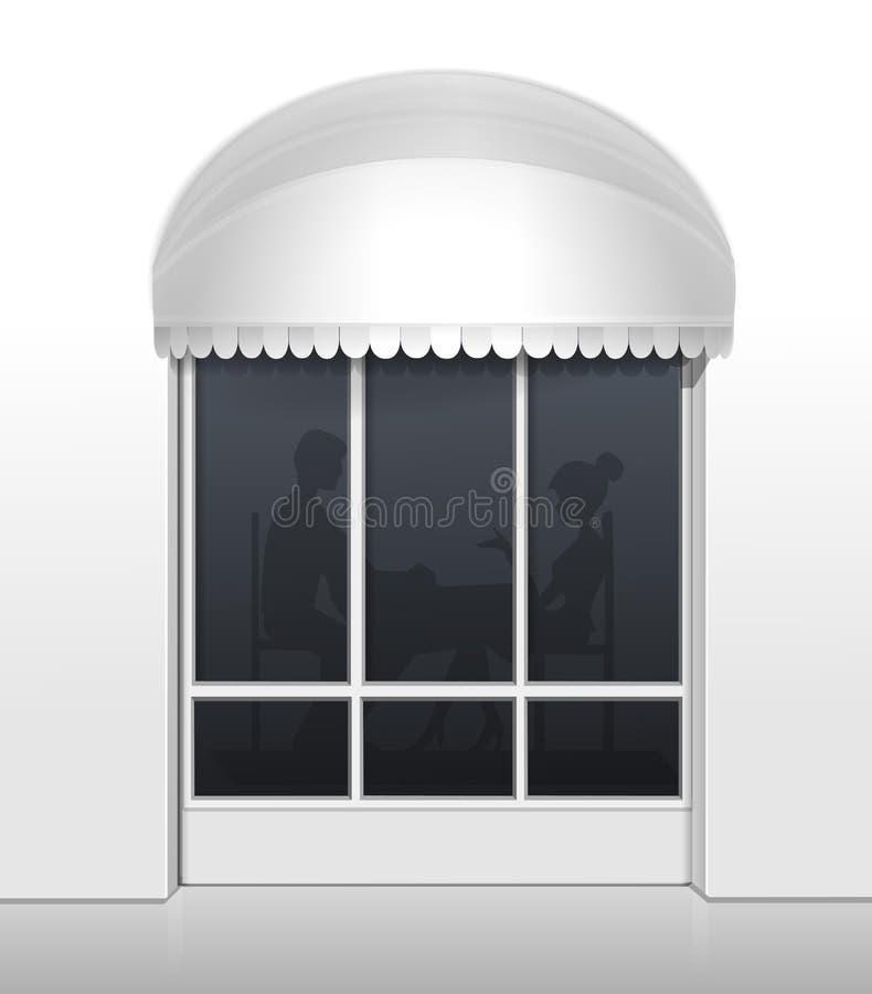 Vector Exterior of Restaurant Cafe Front Stock Vector - Illustration of ...