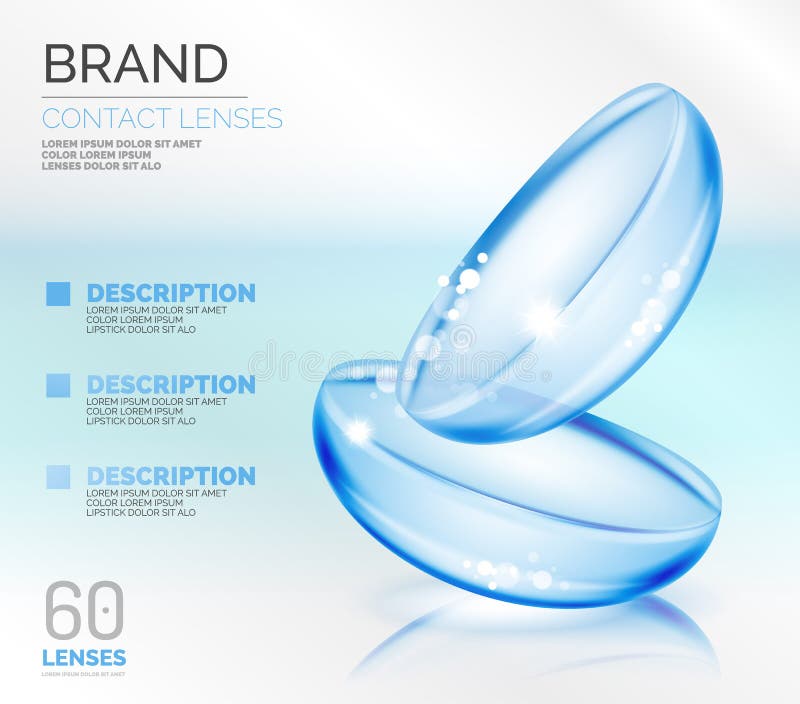 Vector Eye Contacts Lenses Ad Template Stock Illustration ...