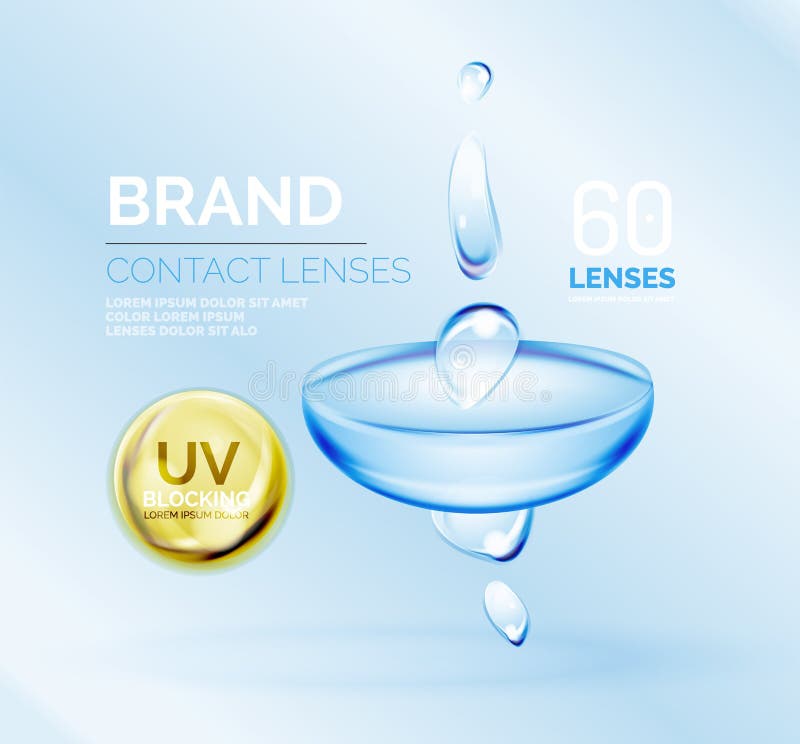 Vector Eye Contacts Lenses Ad Template Stock Illustration ...