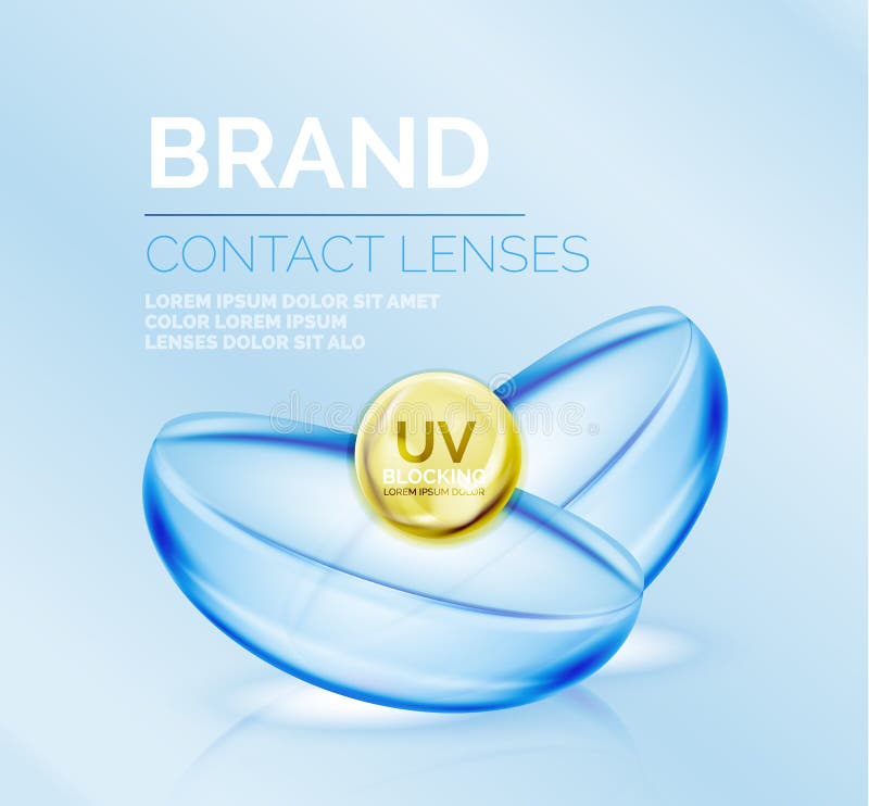 Vector Eye Contacts Lenses Ad Template Stock Illustration ...