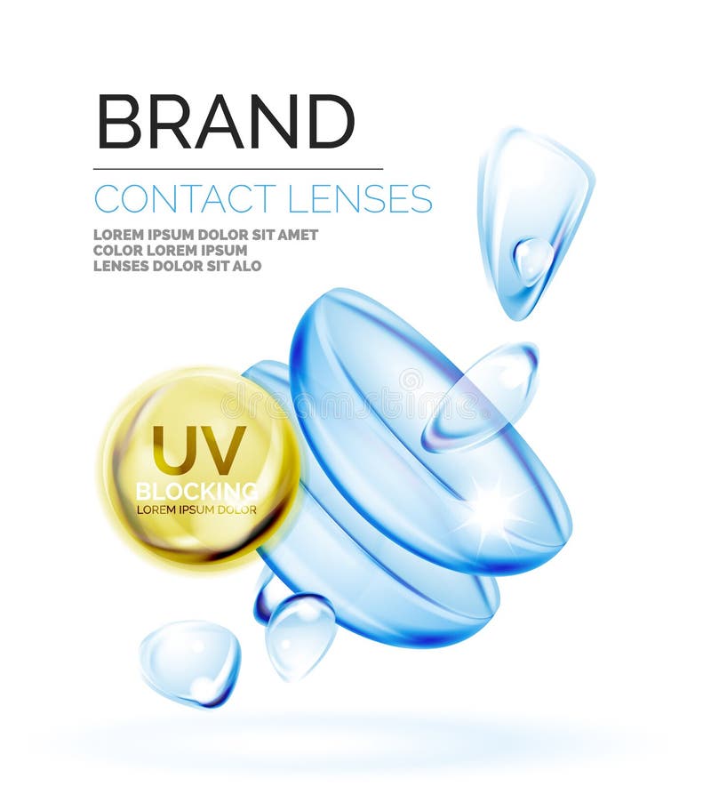 Vector Eye Contacts Lenses Ad Template Stock Illustration ...