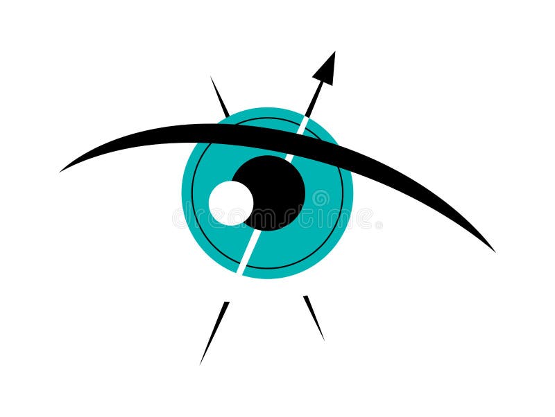Vector Eye in Graphic Style Stock Illustration - Illustration of ...