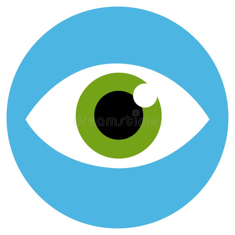 Vector Eye Icon Isolated on White Background Stock Vector ...