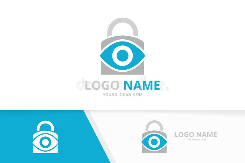 Vector Eye and Lock Logo Combination. Unique Safe Vision Logotype ...
