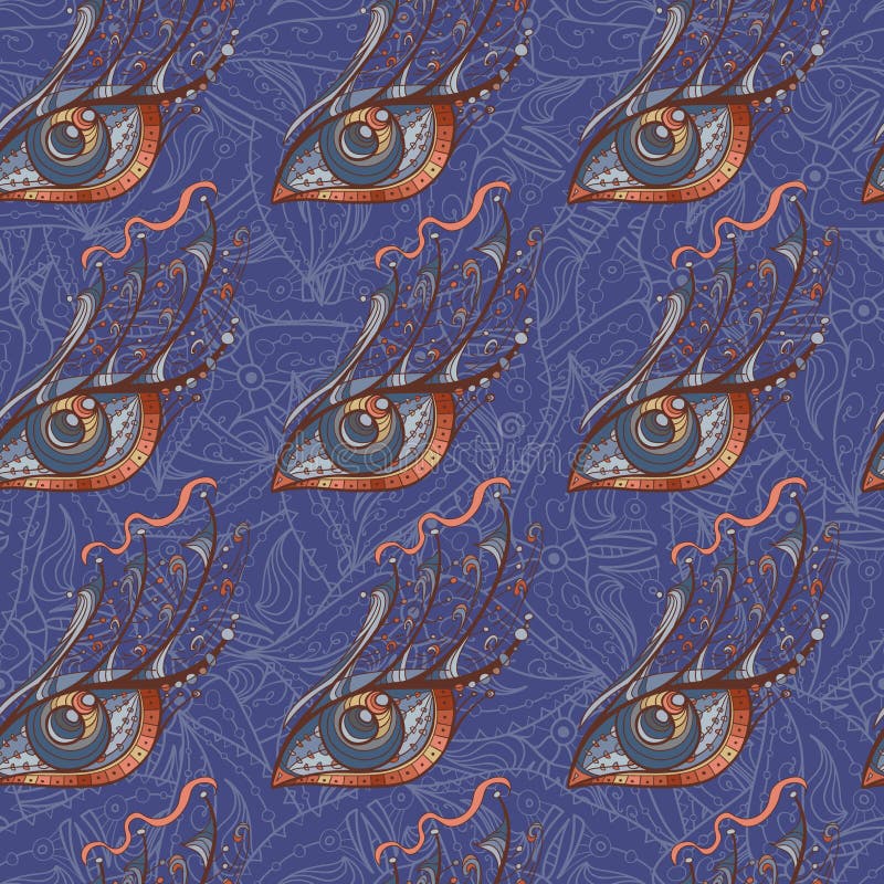 Vector eyes pattern stock vector. Illustration of hand - 63709937