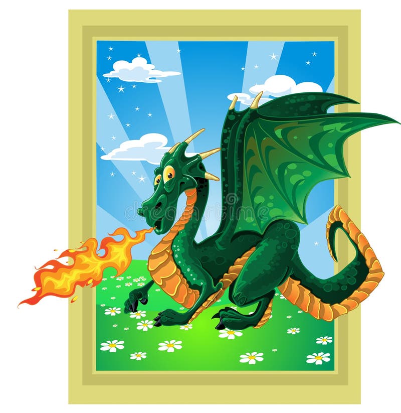 Fire Spitting Dragon Stock Illustrations – 167 Fire Spitting Dragon ...