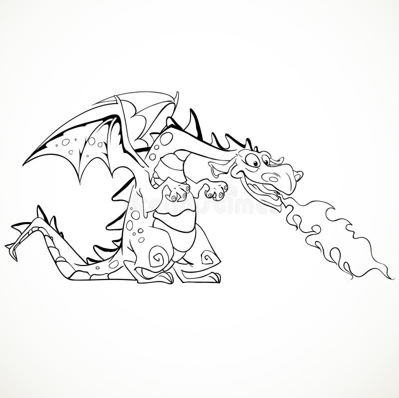 Fire Spitting Dragon Stock Illustrations – 167 Fire Spitting Dragon ...