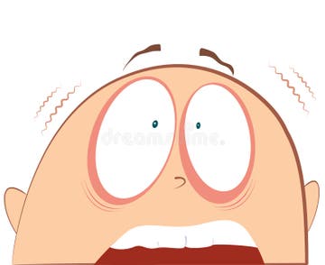 Vector Face Fear. Terrified Symbol Stock Vector - Illustration of ...