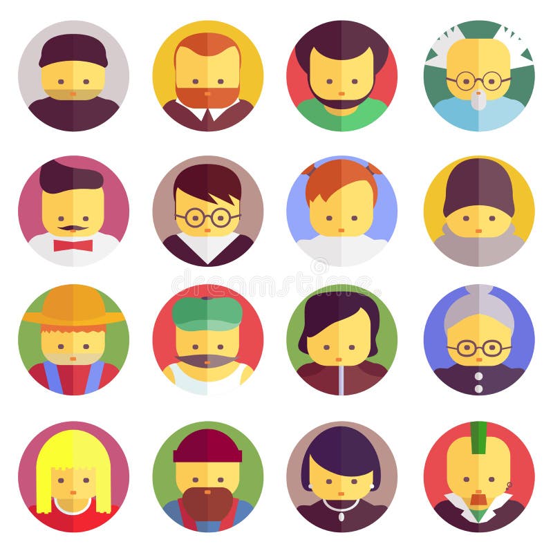 Vector face icon stock vector. Illustration of male, female - 64325942