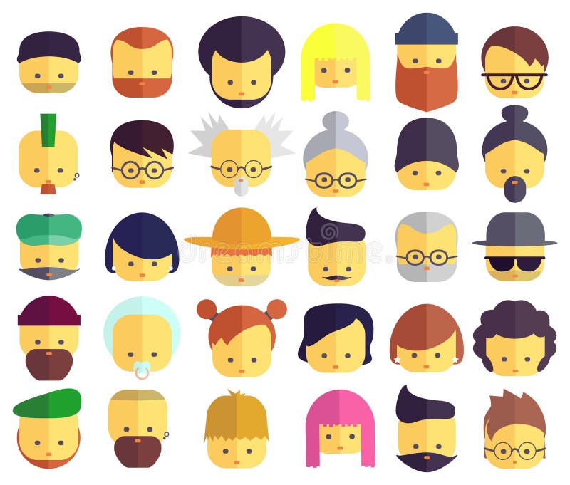 Vector face icon stock vector. Illustration of face, children - 65455293