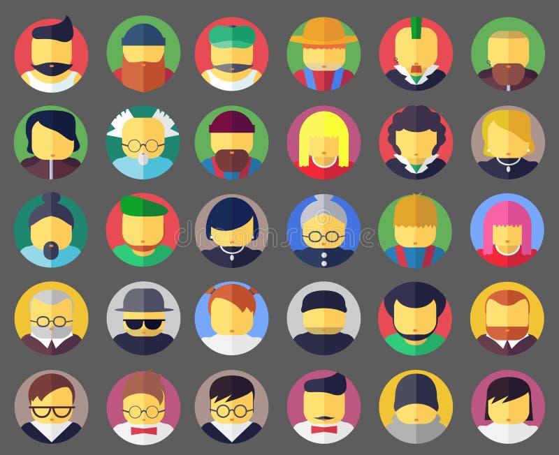 Vector face icon stock vector. Illustration of people - 68611084