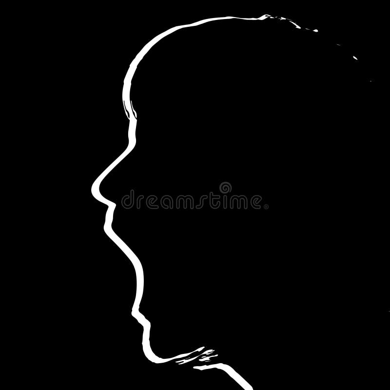 Vector face profile. stock illustration. Illustration of line - 50138122
