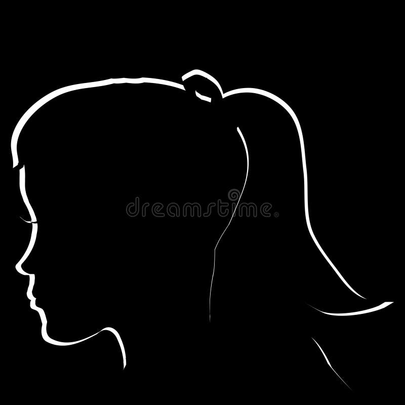 Vector face profile. stock illustration. Illustration of line - 50138122
